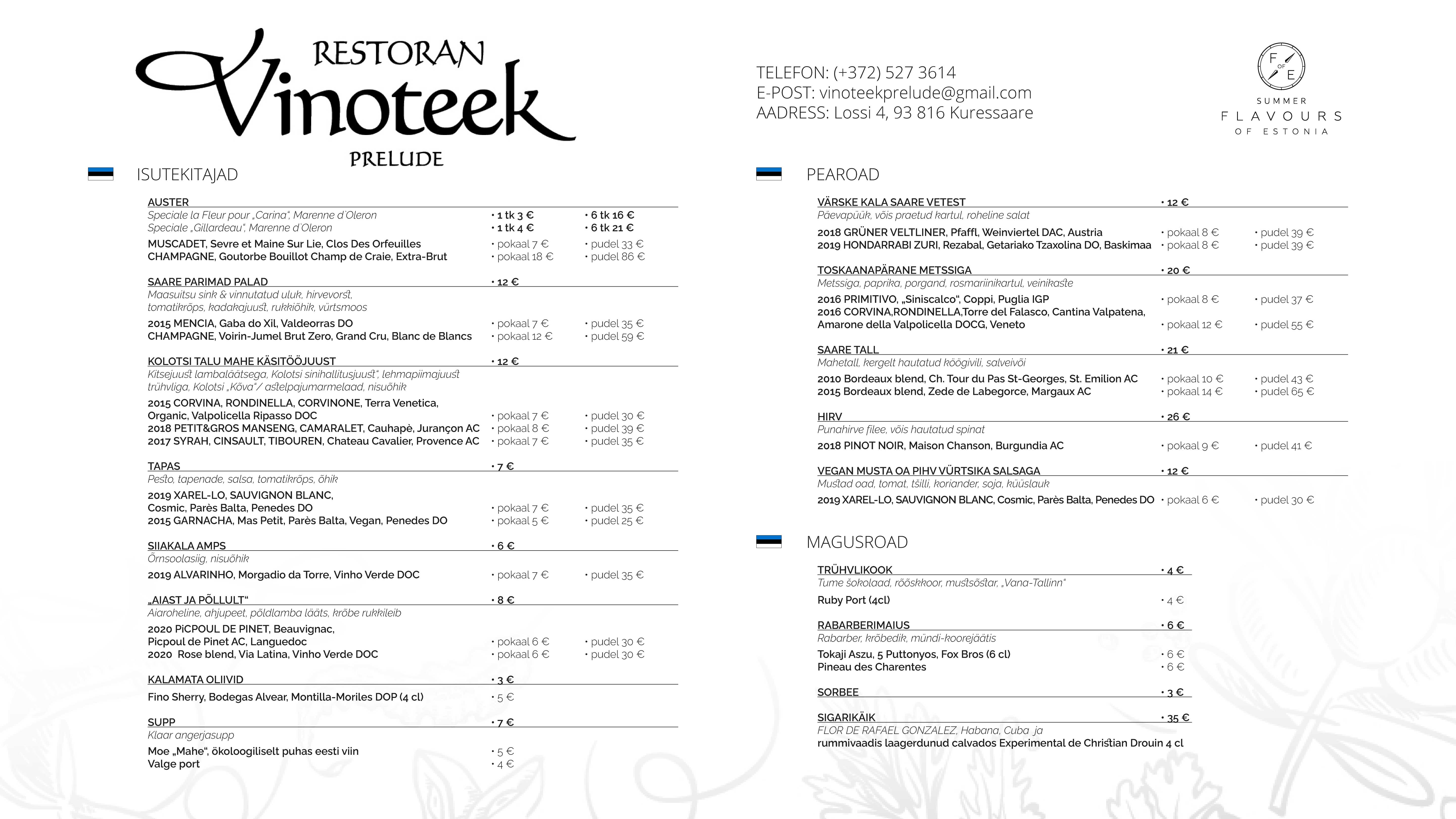 Restoran Vinoteek Prelude